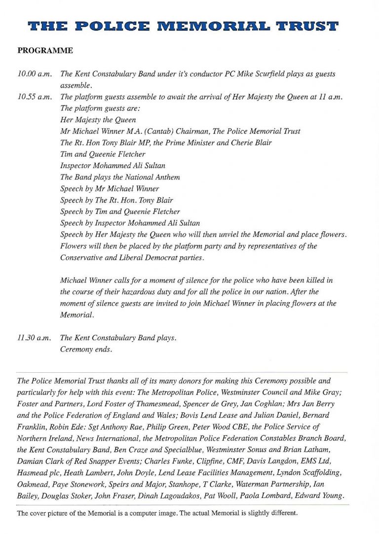 The National Police Memorial - The Police Memorial Trust