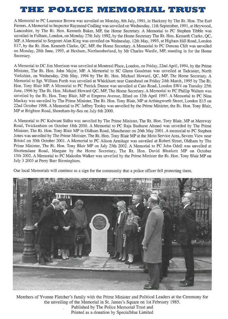 The National Police Memorial - The Police Memorial Trust