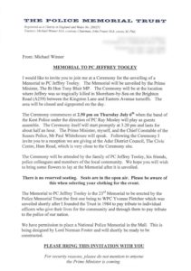 PC Jeffrey Tooley - The Police Memorial Trust