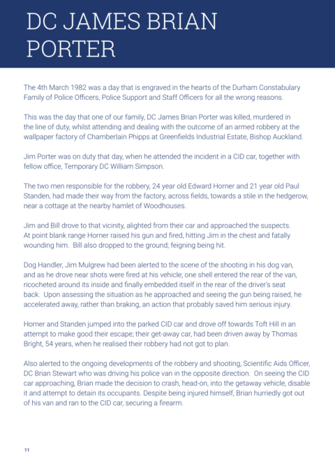 DC James Brian Porter - The Police Memorial Trust