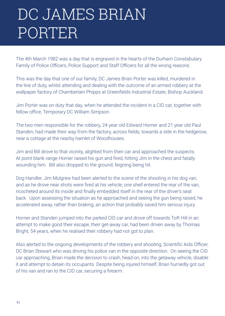 DC James Brian Porter - The Police Memorial Trust